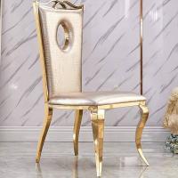 China Luxury Grey Leather Dining Chairs No Wheels With A Backrest for sale