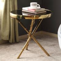 China 0.55 M High Stainless Steel Marble Circular Sofa Side / END Table for sale