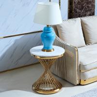 China Minimalist Stainless Steel Marble Side Tables For Couch for sale