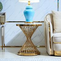 China Minimalist Stainless Steel Marble Side Tables For Couch for sale