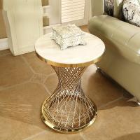 China Minimalist Stainless Steel Marble Side Tables For Couch for sale
