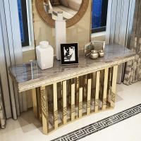 China Wholesale Stainless Steel Console Tables With Premium Marble Tops for sale