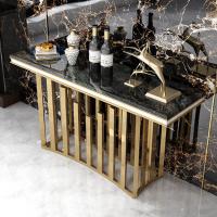 China Wholesale Stainless Steel Console Tables With Premium Marble Tops for sale