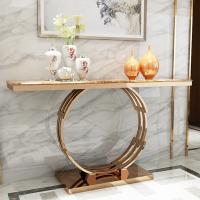 China Contemporary Marble Console Tables With Stainless Steel - Elegant Design for sale