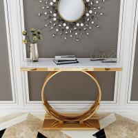 China Contemporary Marble Console Tables With Stainless Steel - Elegant Design for sale