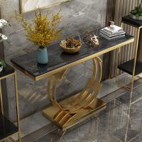 China Contemporary Marble Console Tables With Stainless Steel - Elegant Design for sale