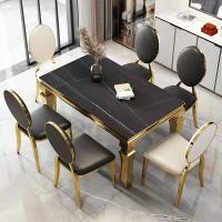China Rectangular Square Marble Apartment Dining Tables Seating Capacity 4-8 for sale