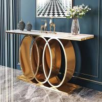 China Stainless Steel Marble Console Tables - Perfect For Modern Interiors for sale