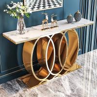China Stainless Steel Marble Console Tables - Perfect For Modern Interiors for sale