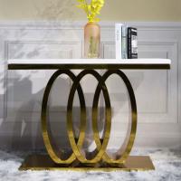 China Stainless Steel Marble Console Tables - Perfect For Modern Interiors for sale