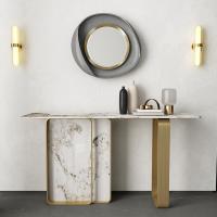 China Stainless Steel Marble Top Entry Console Table Desk 1.2m/1.5m for sale