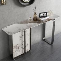 China Stainless Steel Marble Top Entry Console Table Desk 1.2m/1.5m for sale