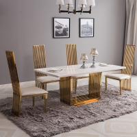 China Marble Square Dining Table Apartment Size Kitchen Table Length 1.8m/2m for sale