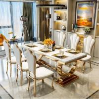 China Modern Minimalist Stainless Steel Mesh Square Dining Room Table for sale