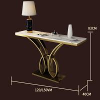 China Rectangular Contemporary Metal Console Table With Marble Table Top for sale
