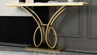 China Rectangular Contemporary Metal Console Table With Marble Table Top for sale