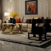 China Living Room Coffee End Table With Marble Top Stainless Steel Leg for sale