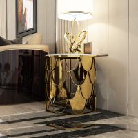 China Apartment Circular Glass Top Coffee Side Table Combination for sale