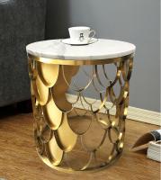 China Apartment Circular Glass Top Coffee Side Table Combination for sale