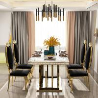China Contemporary Marble Dining Tables With Stainless Steel Frames For Sale for sale