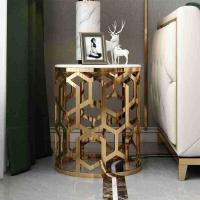 China OEM ODM Combination Round Coffee Table With Marble Top for sale