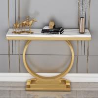 China Customized Rectangular Long Marble Top Entryway Table High 78cm for sale