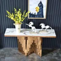 China Multifunctional Modern Entryway Console Table Glossy Finish for sale
