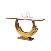 China Rectangular Modern Marble Entrance Console Table Width 45cm for sale