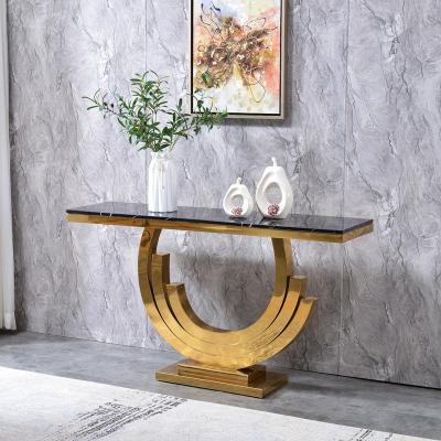 China Rectangular Modern Marble Entrance Console Table Width 45cm for sale