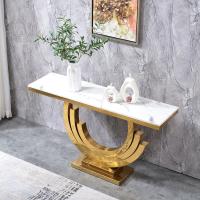 China Rectangular Modern Marble Entrance Console Table Width 45cm for sale