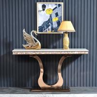 China 120cm Slim Marble Entrance Console Table For Sophisticated Spaces for sale