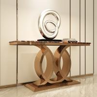China OEM ODM Entrance Console Table Marble Top Hall Table Length 150cm for sale