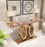 China OEM ODM Entrance Console Table Marble Top Hall Table Length 150cm for sale