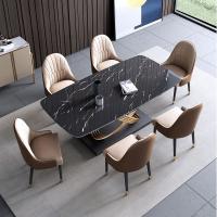 China Stylish Stainless Steel Marble Square Dining Room Table H 0.78 M for sale