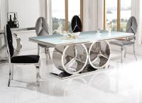 China Stainless Steel Marble Restaurant Square Dining Room Tables OEM ODM for sale