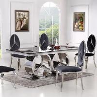 China Stainless Steel Marble Restaurant Square Dining Room Tables OEM ODM for sale