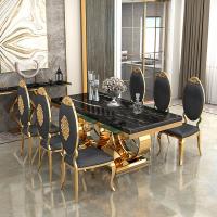China Stainless Steel Marble Restaurant Square Dining Room Tables OEM ODM for sale