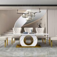 China Light Luxury Stainless Steels Square Hotel Home Table SEDIA Furniture for sale