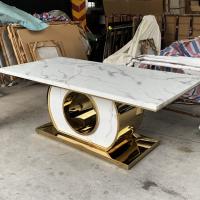 China Light Luxury Stainless Steels Square Hotel Home Table SEDIA Furniture for sale
