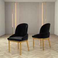 China Stainless Steel Velvet Dining Room Chairs For Leisure Facilities for sale