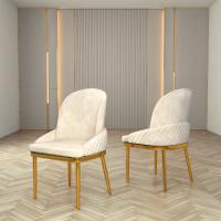 China Stainless Steel Velvet Dining Room Chairs For Leisure Facilities for sale