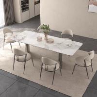 China Modern Fashion Stainless Steel Marble Banquet Hall Wedding Table for sale