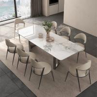 China Modern Fashion Stainless Steel Marble Banquet Hall Wedding Table for sale