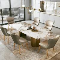 China Luxury Marble Square Dining Table, Used For Wedding Invitations for sale