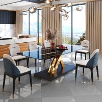 China Light Luxury Functional Granite Dining Table In Rectangle Shape for sale