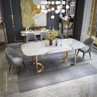 China SEDIA Marble Dining Table Chair Sets With Stainless Steel Legs for sale