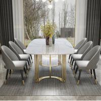 China SEDIA Marble Dining Table Chair Sets With Stainless Steel Legs for sale