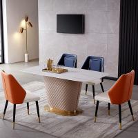 China Marble Rectangle Counter Height Dining Table Chair Sets OEM ODM for sale