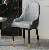 China Luxury Kitchen Brushed Steel Dining Chairs Without Wheels for sale