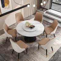 China 1.3/1.5M Width Large Functional Round Dining Room Tables With Turntable for sale